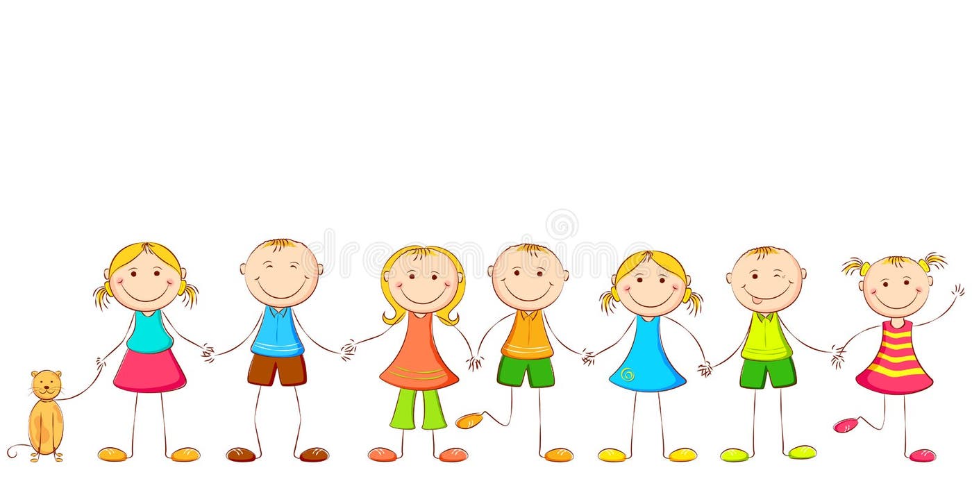 Children Holding Hands Border Stock Illustrations – 232 Children ...