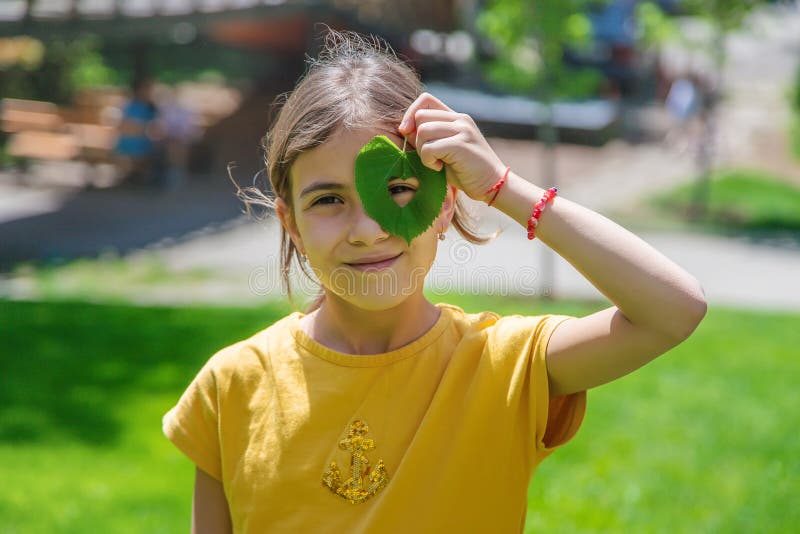 The Child is Holding a Tree in His Hands. Selective Focus Stock Photo ...