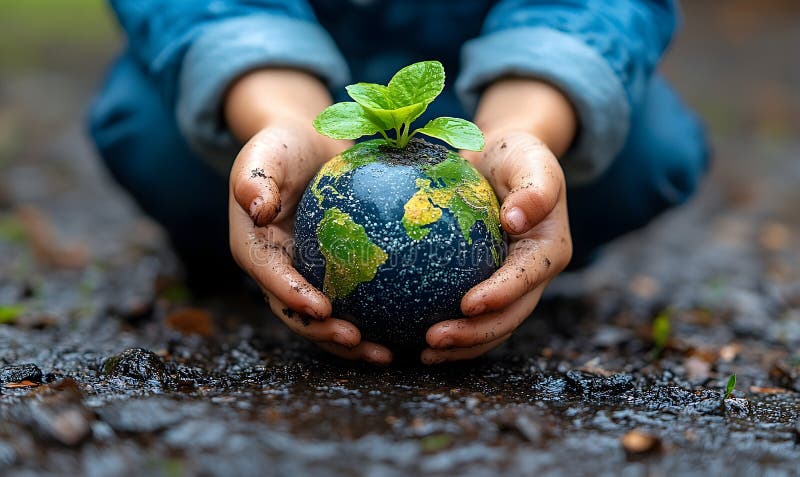 Protecting Our Planet stock illustration. Illustration of globe - 375708929