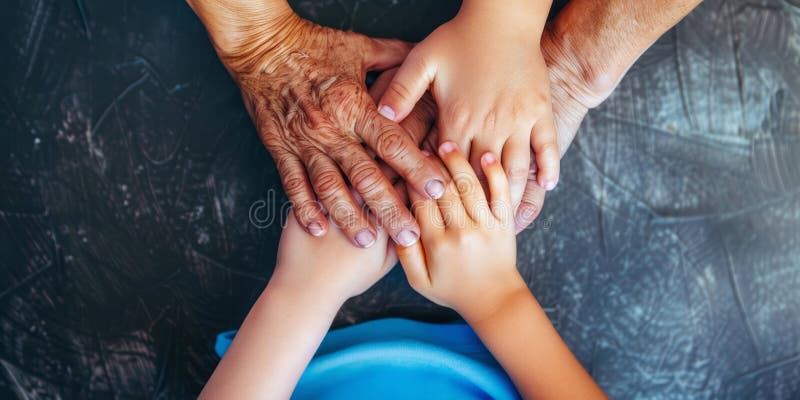 Child Holds Hands with Both Parents Stock Image - Image of holds, catch ...
