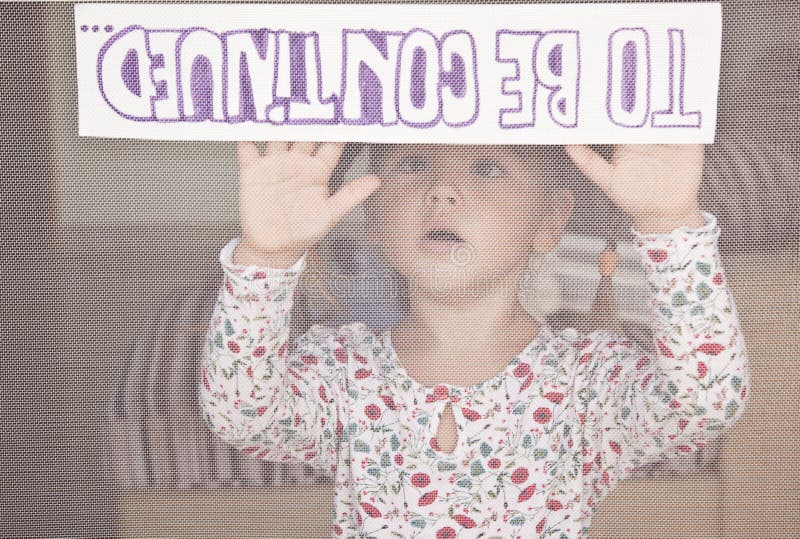 Child holds a sign stock image. Image of continuing, attractive - 22464763