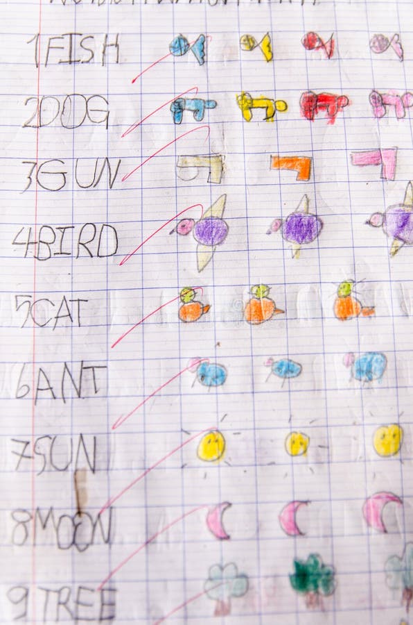 Child homework book stock image. Image of notepad, homework - 39680743