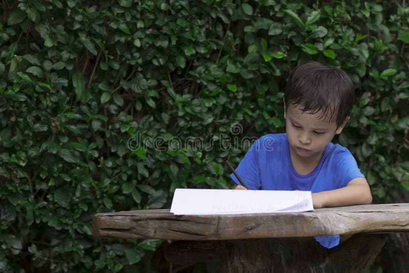 Child with homework stock photo. Image of learning, student - 75273224