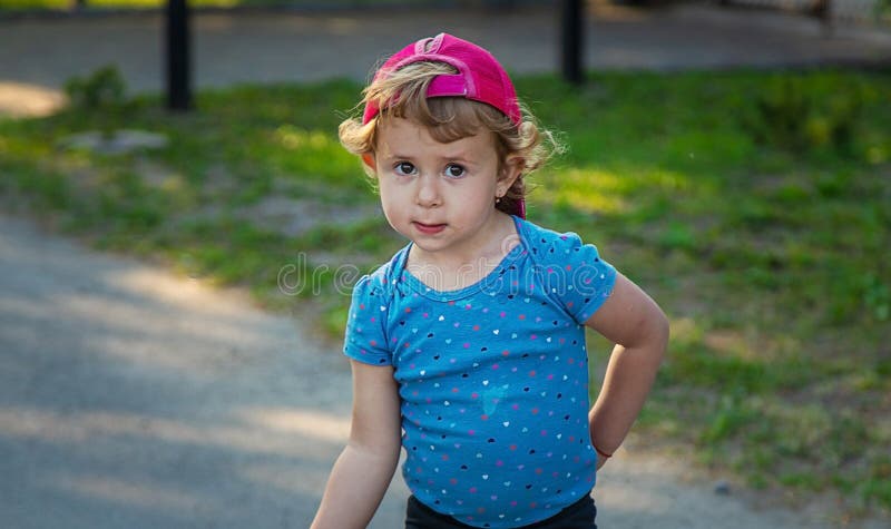 Child Hooligan in the Park. Selective Focus Stock Image - Image of ...