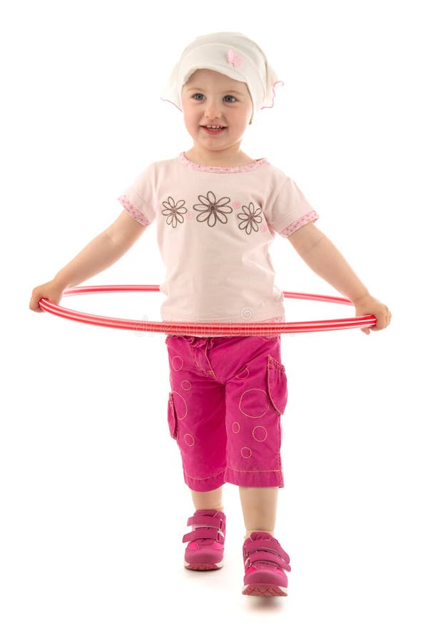 Child with hula hoop stock image. Image of exercise, childhood - 20245249