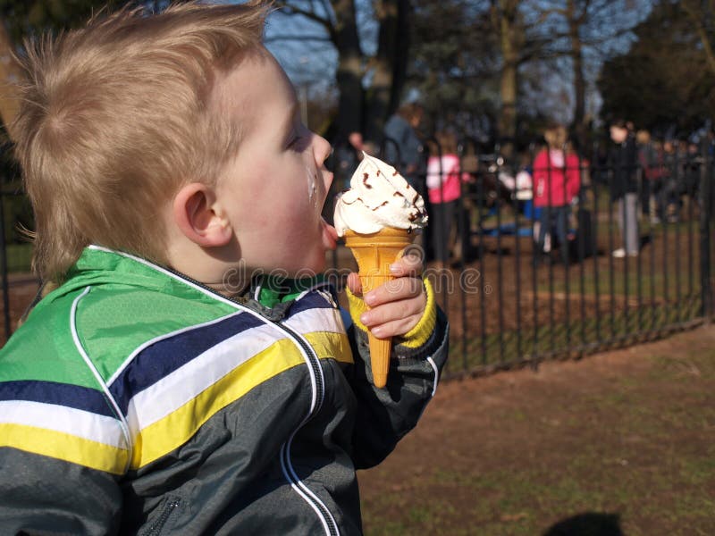 Child with ice cream stock photo. Image of nature, caucasian - 13317886