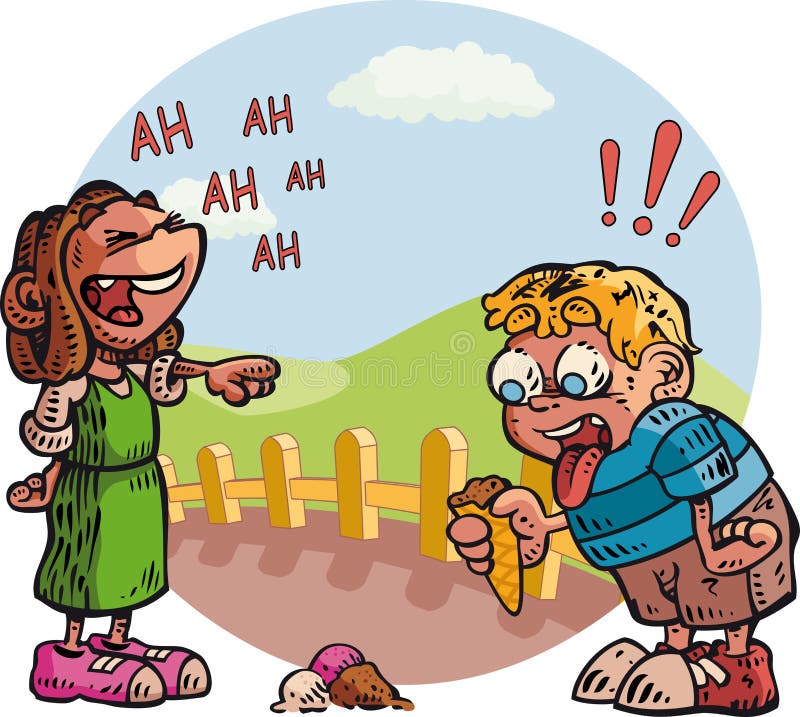 Child with ice cream cone stock vector. Illustration of cute - 57859843