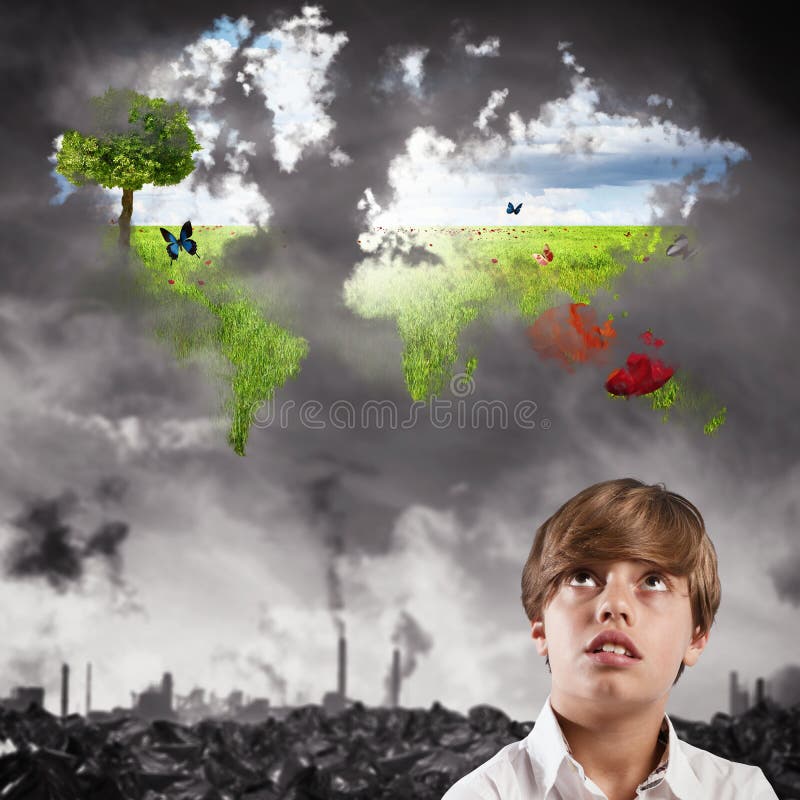 Child Imagines Clean World Stock Photos - Free & Royalty-Free Stock ...