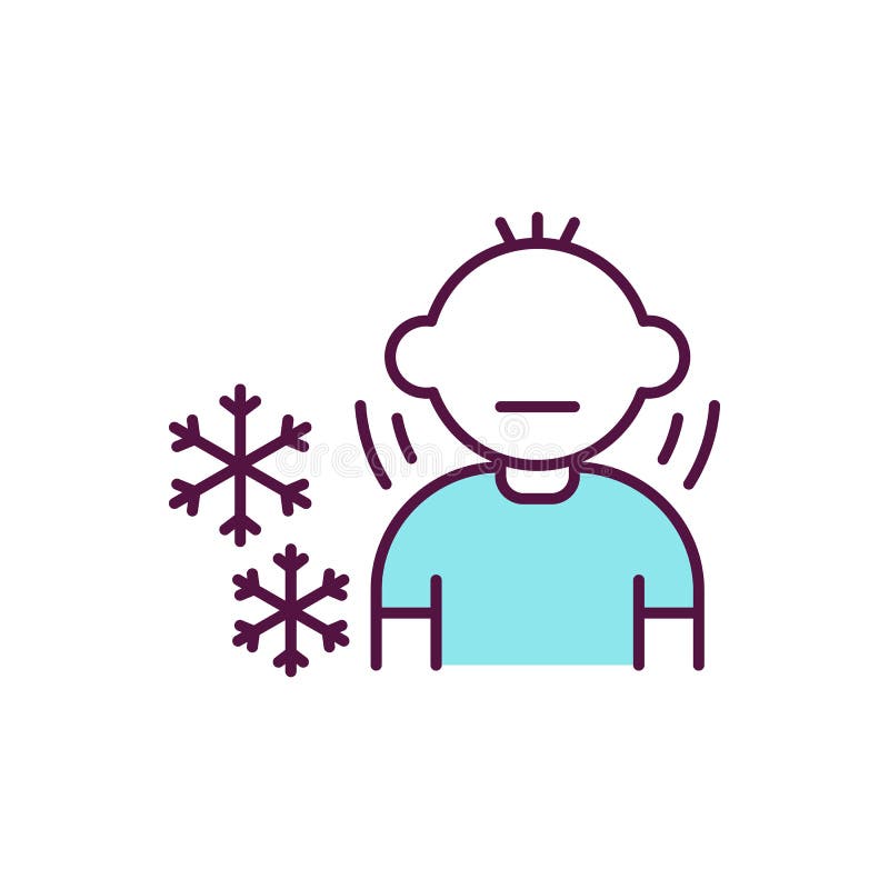 Child in Inappropriate Clothes for Winter RGB Color Icon Stock ... Child in Inappropriate Clothes for Winter RGB Color Icon Stock ...