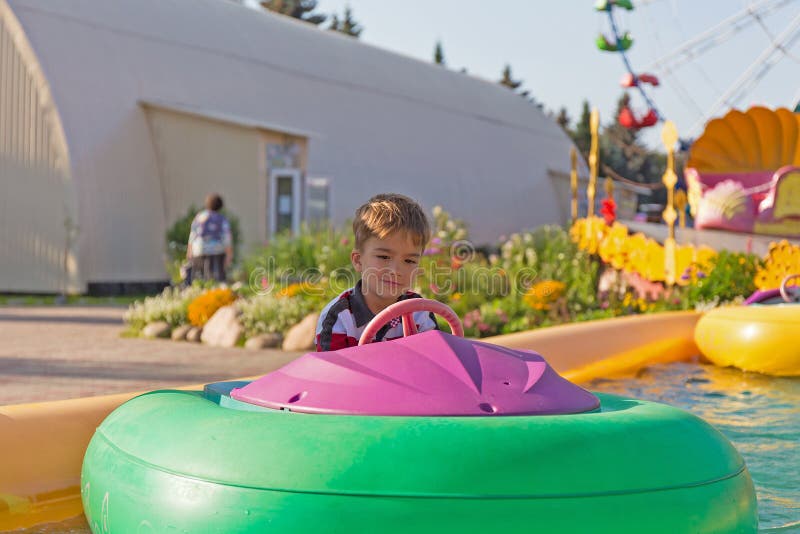 Child in an Inflatable Boat for Rowing Stock Photo - Image of activity ...