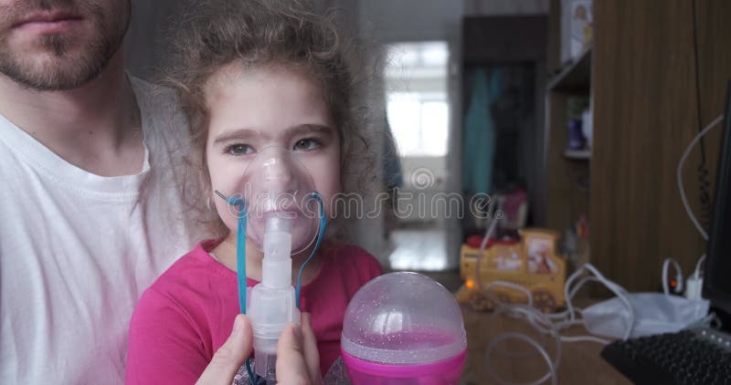 Child is inhaled at home stock video. Video of healthcare - 218774477