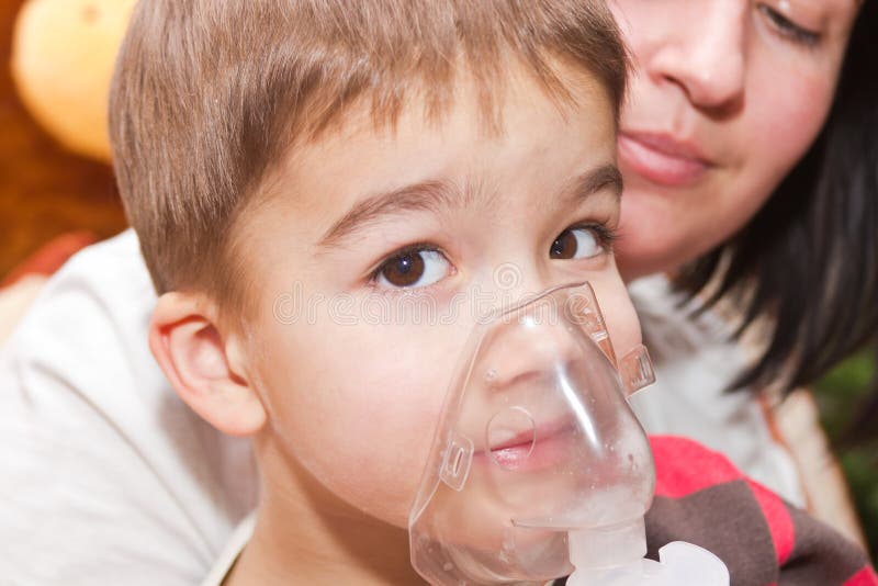 Child and inhaler stock photo. Image of caucasian, adult - 36748134