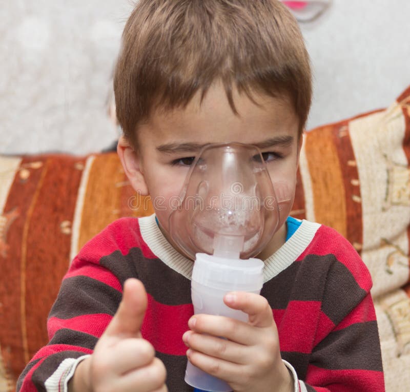 Child and inhaler stock photo. Image of child, face, breathing - 36811616