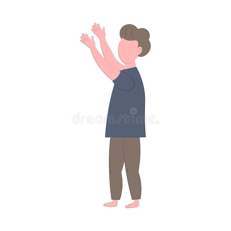 Little Boy Cartoon One Hand Up Stock Illustrations – 75 Little Boy ...
