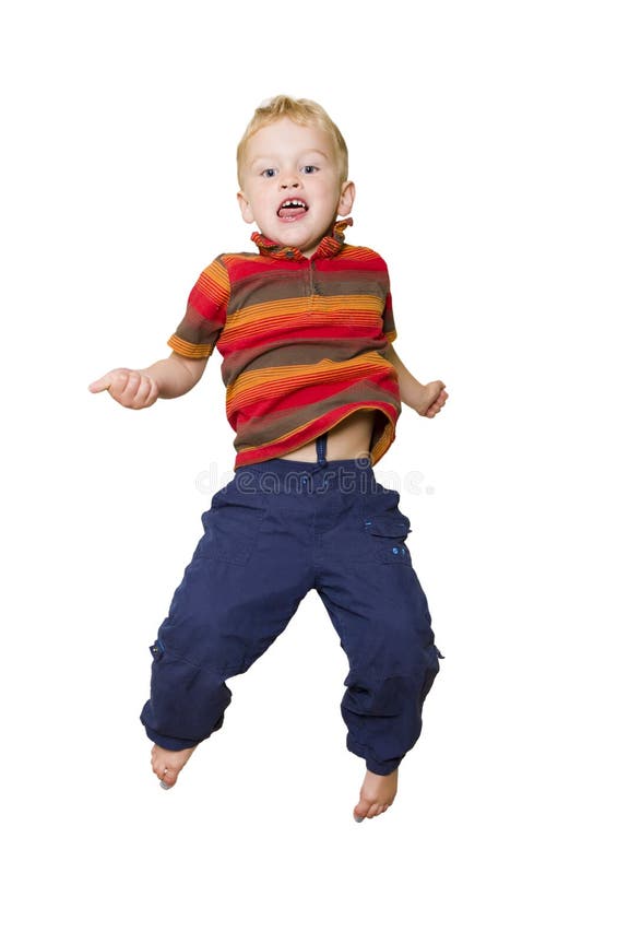 Child jumping stock photo. Image of youth, caucasian, yell - 6521166