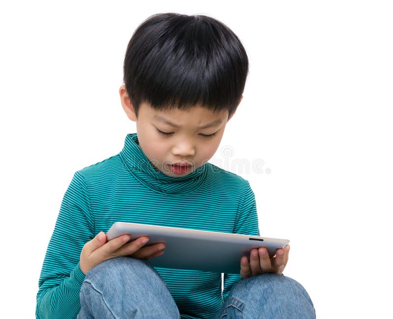 Child Kid Looking at Tablet Stock Image - Image of asia, study: 40942049