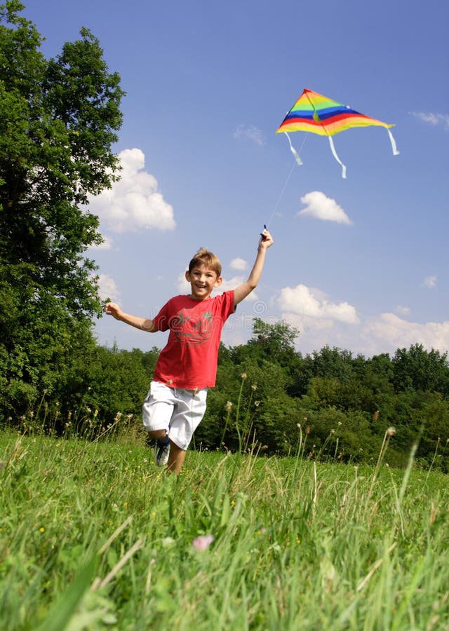 Child with kite stock photo. Image of freedom, sport, play - 2614318