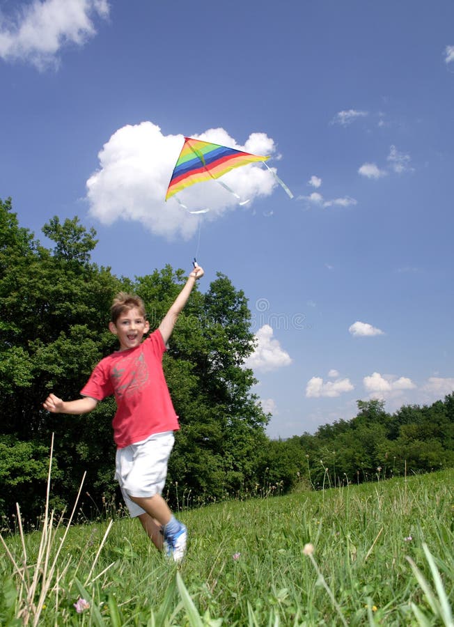 Child with kite stock photo. Image of freedom, sport, play - 2614318
