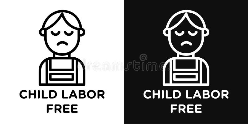Child labor free icon stock vector. Illustration of flat - 330451380