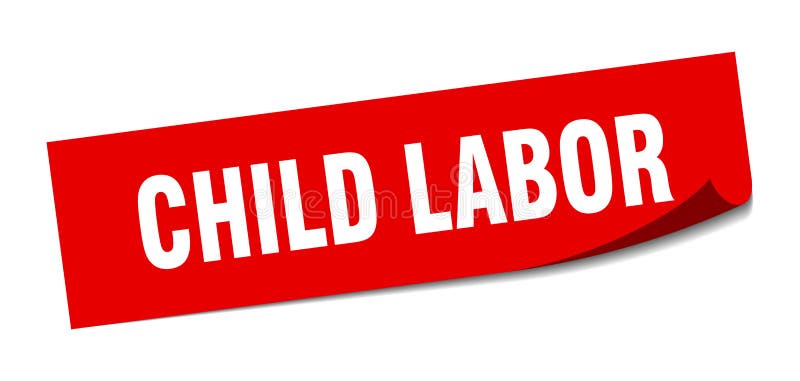 Child Labor Sticker. Square Isolated Label Sign. Peeler Stock Vector ...