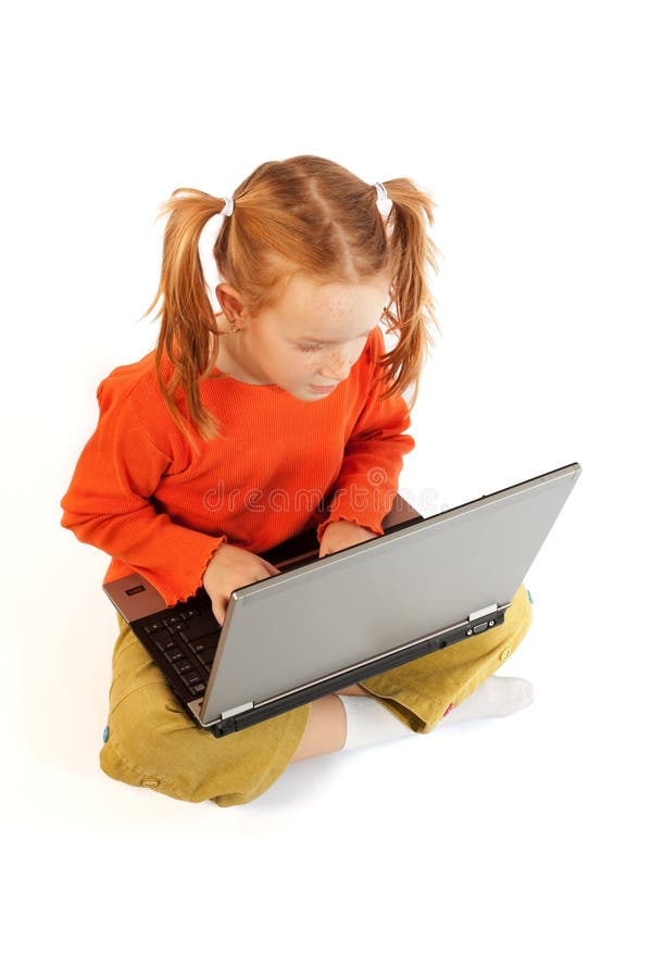 Child with laptop stock photo. Image of learning, schoolboy - 11576418