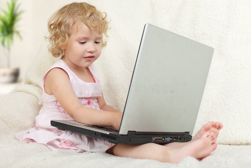 Child with laptop stock photo. Image of happiness, lifestyles - 18270540