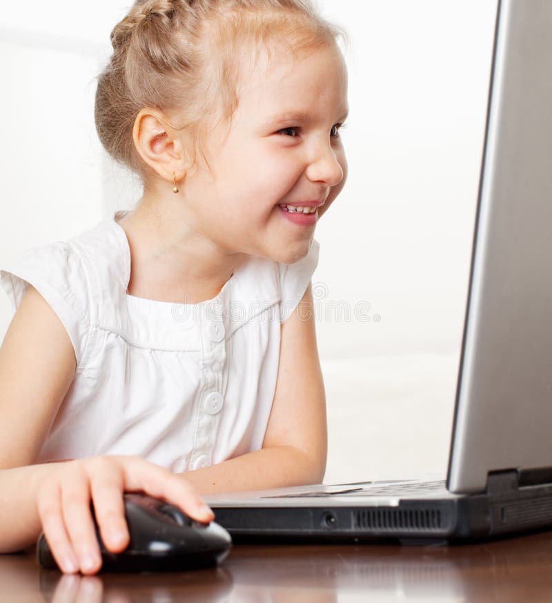 Child with laptop stock image. Image of communication - 23271491