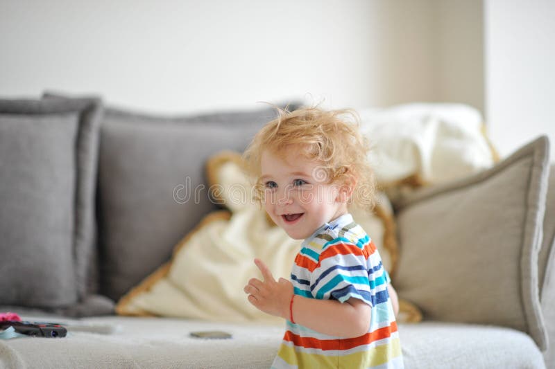 Child laughing stock photo. Image of infant, life, cheerful - 64445092