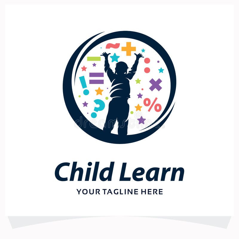 Child Learn Logo Design Template Stock Vector - Illustration of line ...