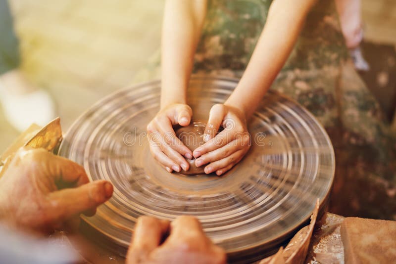 Child Learning Clay Modeling Stock Image - Image of creativity ...