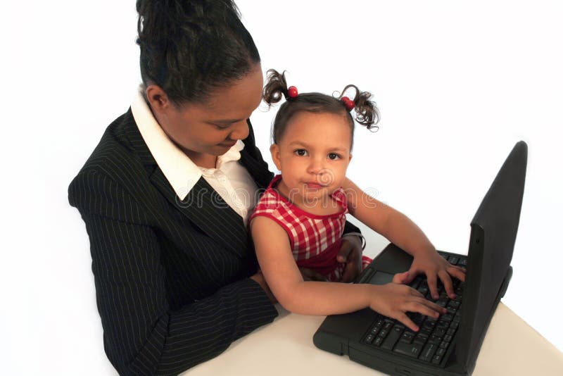 Child - Learning on a Computer Stock Image - Image of single, girl: 1293297