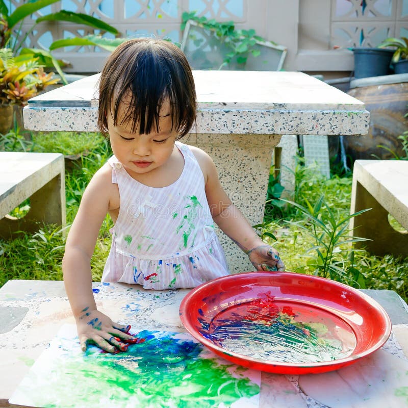 Child learning stock photo. Image of spring, drawing - 34665498
