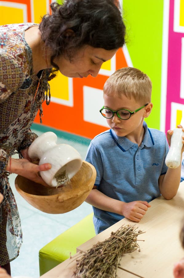 Child Learning about Plants at a Workshop Editorial Stock Image - Image ...