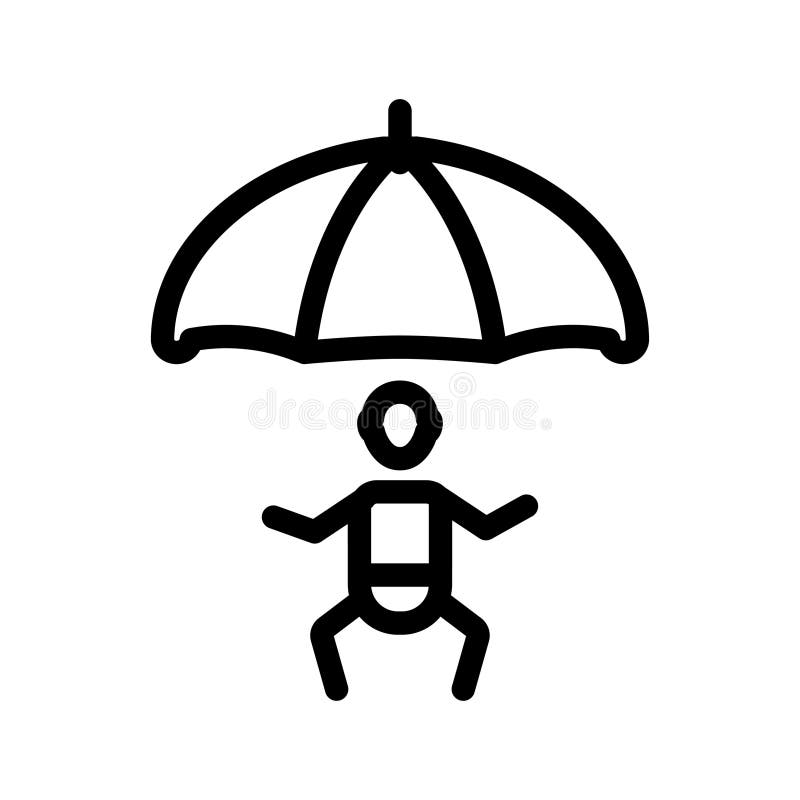 Child life insurance icon stock vector. Illustration of insurance ...