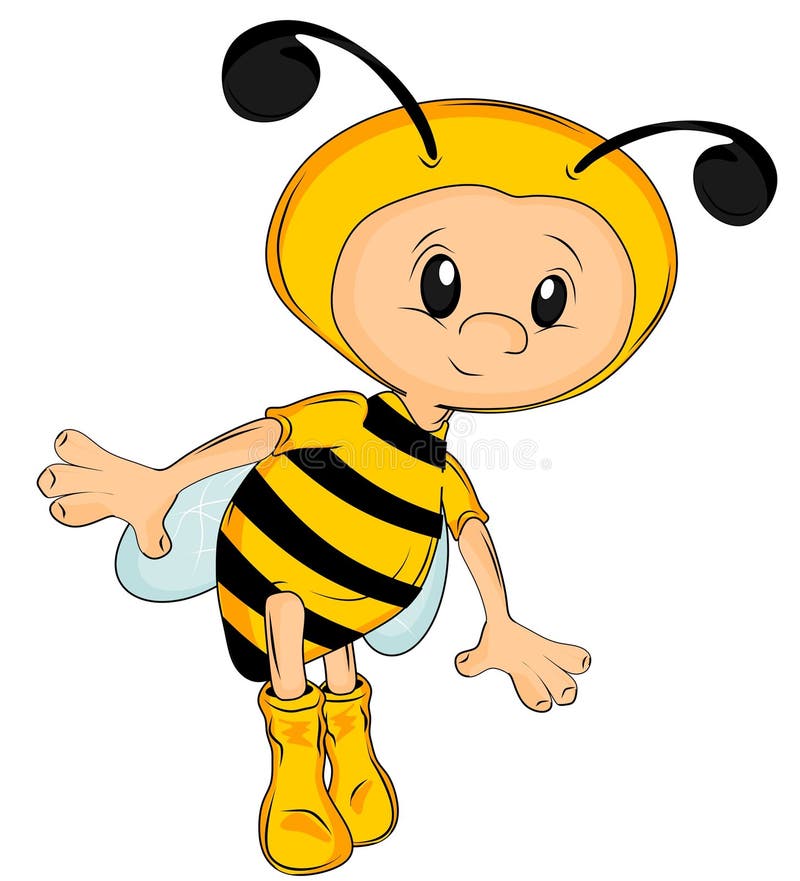 Child like a bee stock illustration. Illustration of line - 271097149