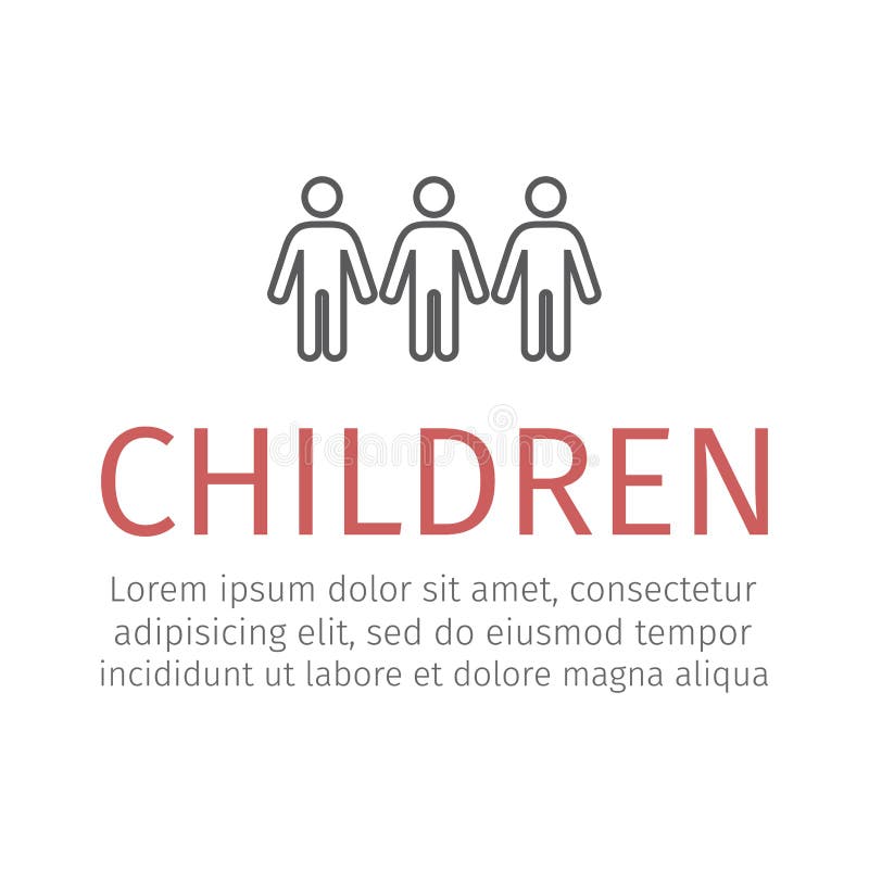 Child Line Icon Vector Icon for Web Graphic Stock Vector - Illustration ...