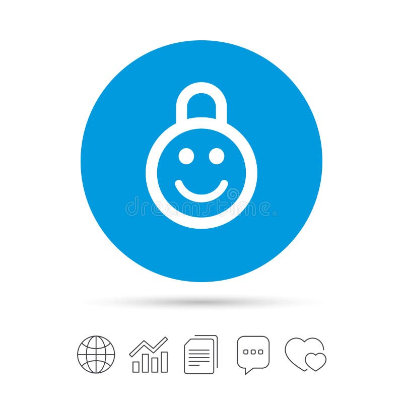 Child Lock Icon. Locker with Smile Symbol Stock Vector - Illustration ...