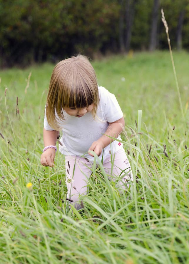 Child in long grass stock image. Image of field, park - 47459135
