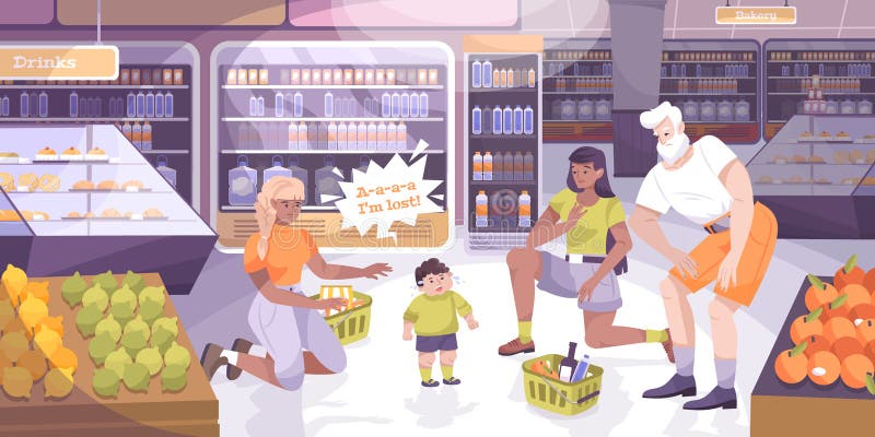 Child Lost Store Stock Illustrations – 7 Child Lost Store Stock ...