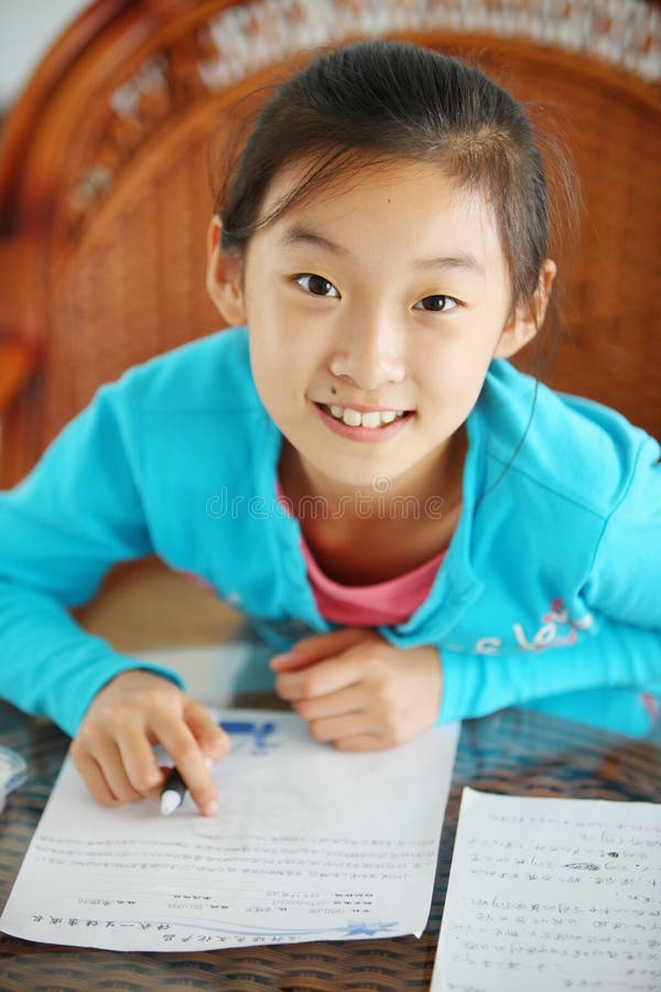 Child make homework stock photo. Image of smiling, cute - 12159672