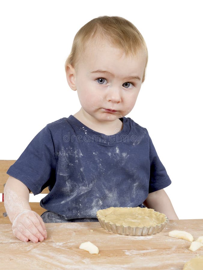 Child making cookies stock image. Image of infant, bickie - 27814897