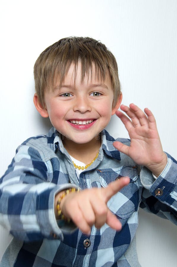Child making funny faces stock image. Image of gesture - 94946341