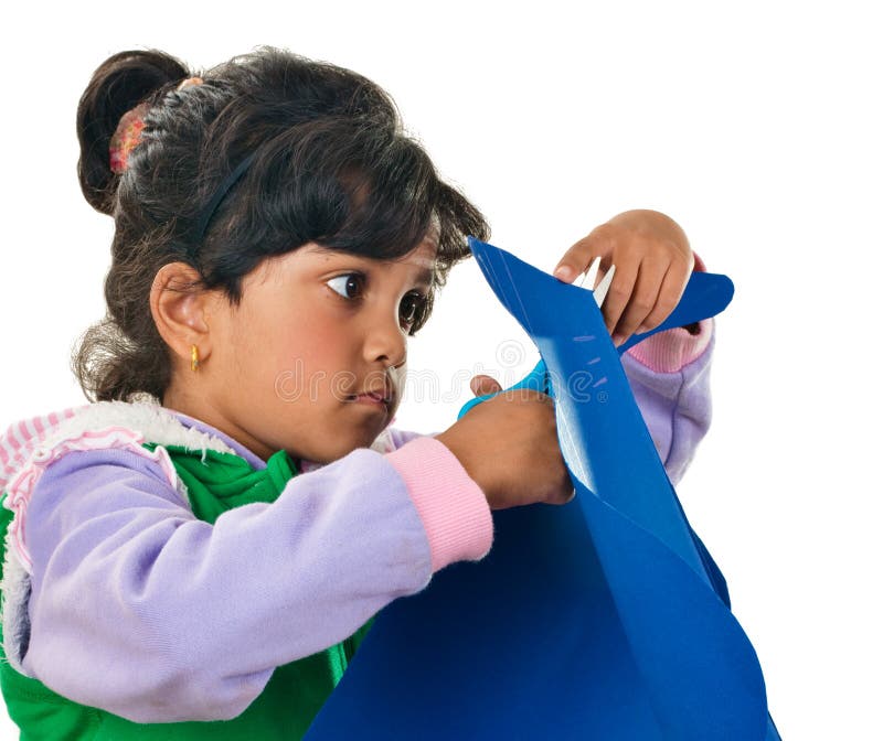 Child is making project stock photo. Image of indian - 76820918