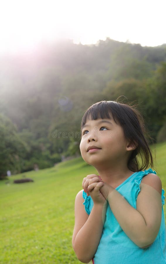 Child is making wish stock image. Image of backlit, portrait - 29435537