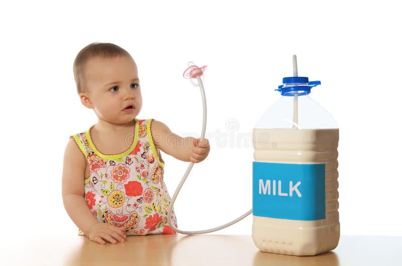Child & milk stock photo. Image of child, baby, blue - 12974516