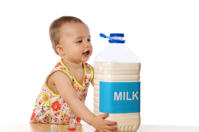 Child & milk stock image. Image of toddler, white, beverage - 12974627