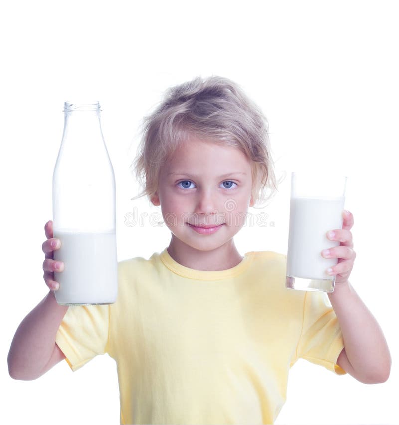 Child drinks milk stock image. Image of healthy, preschooler - 44451269