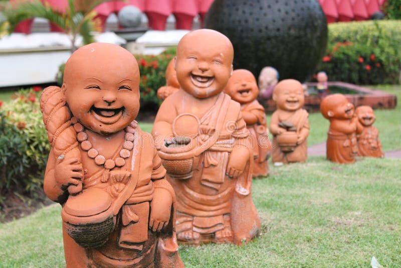 Child Monk Dolls , the Art of Statue in the Temple Stock Image - Image ...