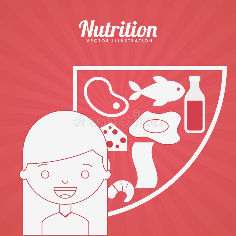 Child nutrition design stock illustration. Illustration of bacon - 65906756