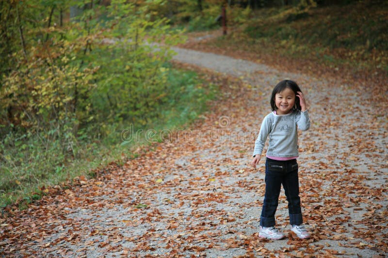 Child outdoor in forest stock image. Image of cute, little - 15852787
